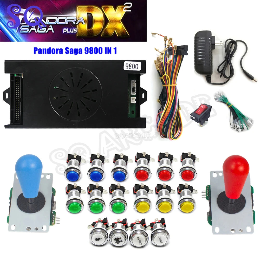 Pandora Saga DX2 Box 9800 in 1 DIY Kit 2 Player with Copy Sanwa Joysti ...