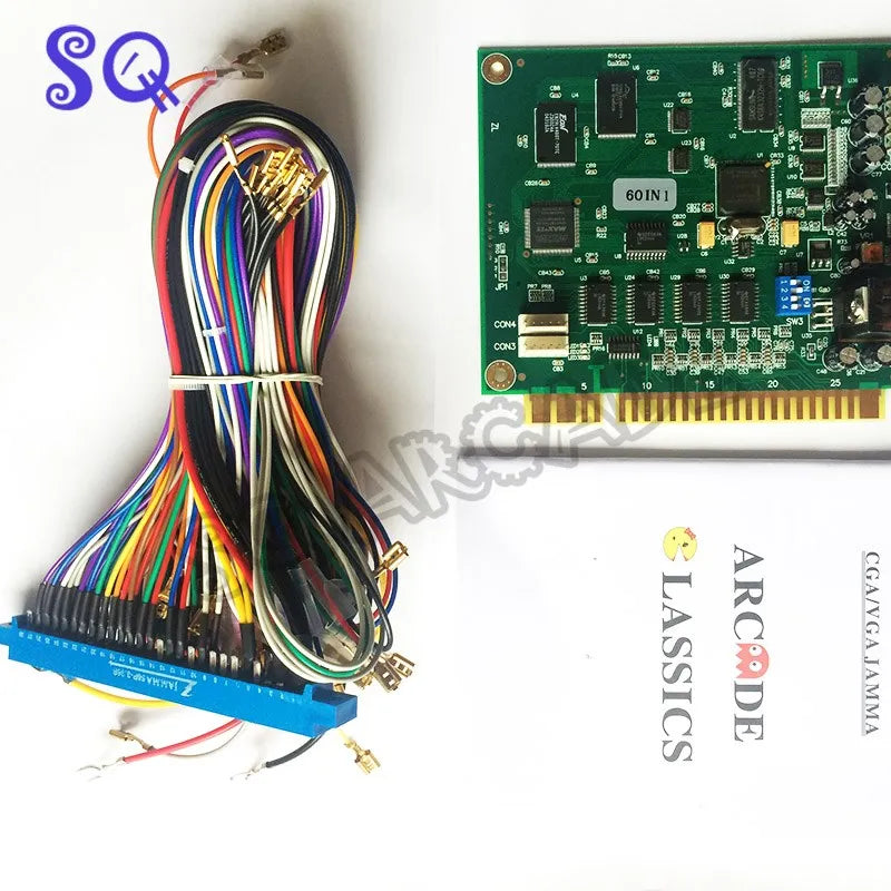 60 in 1 jamma game pcb jamma looms 28P CRT VGA Classical Game PCB for ...