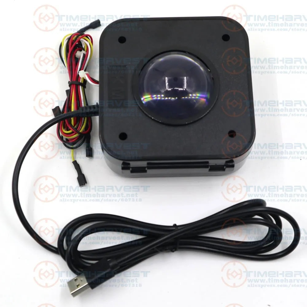 New Arrival USB Arcade Game Trackball Mouse Illuminated LED Round 4.5c ...