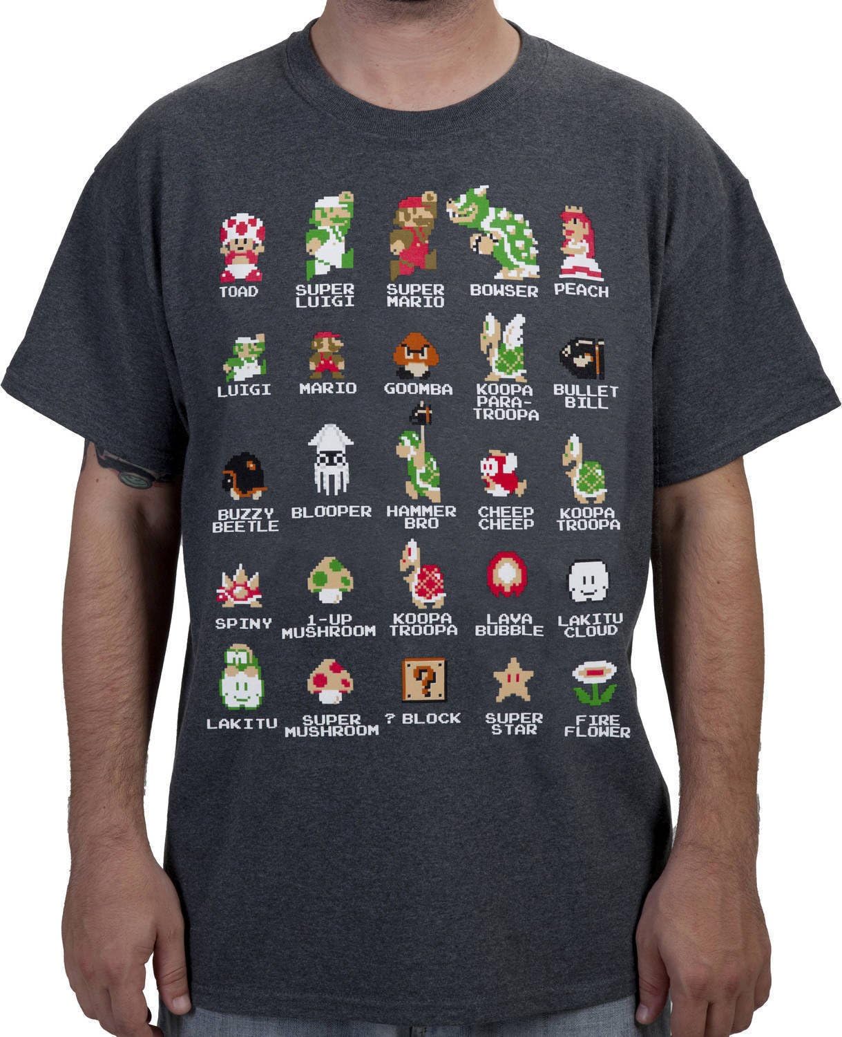 Nintendo Men's Pixel Cast T-Shirt – Arcade Machines Australia
