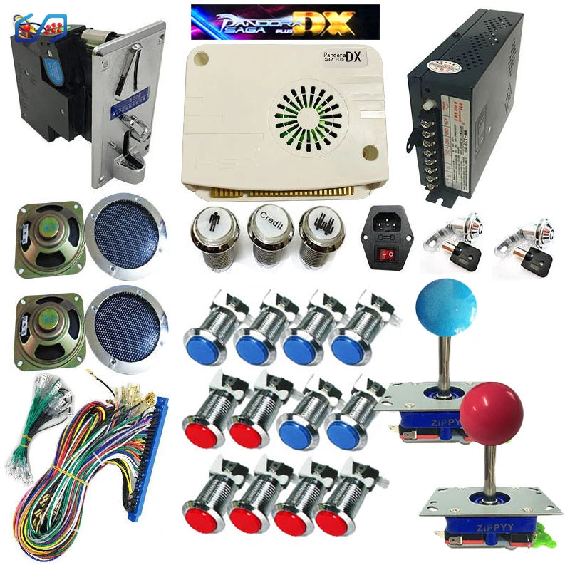 New Pandora Saga DX 9800 in 1 Special DIY Kit Jamma box Illuminated Pu ...