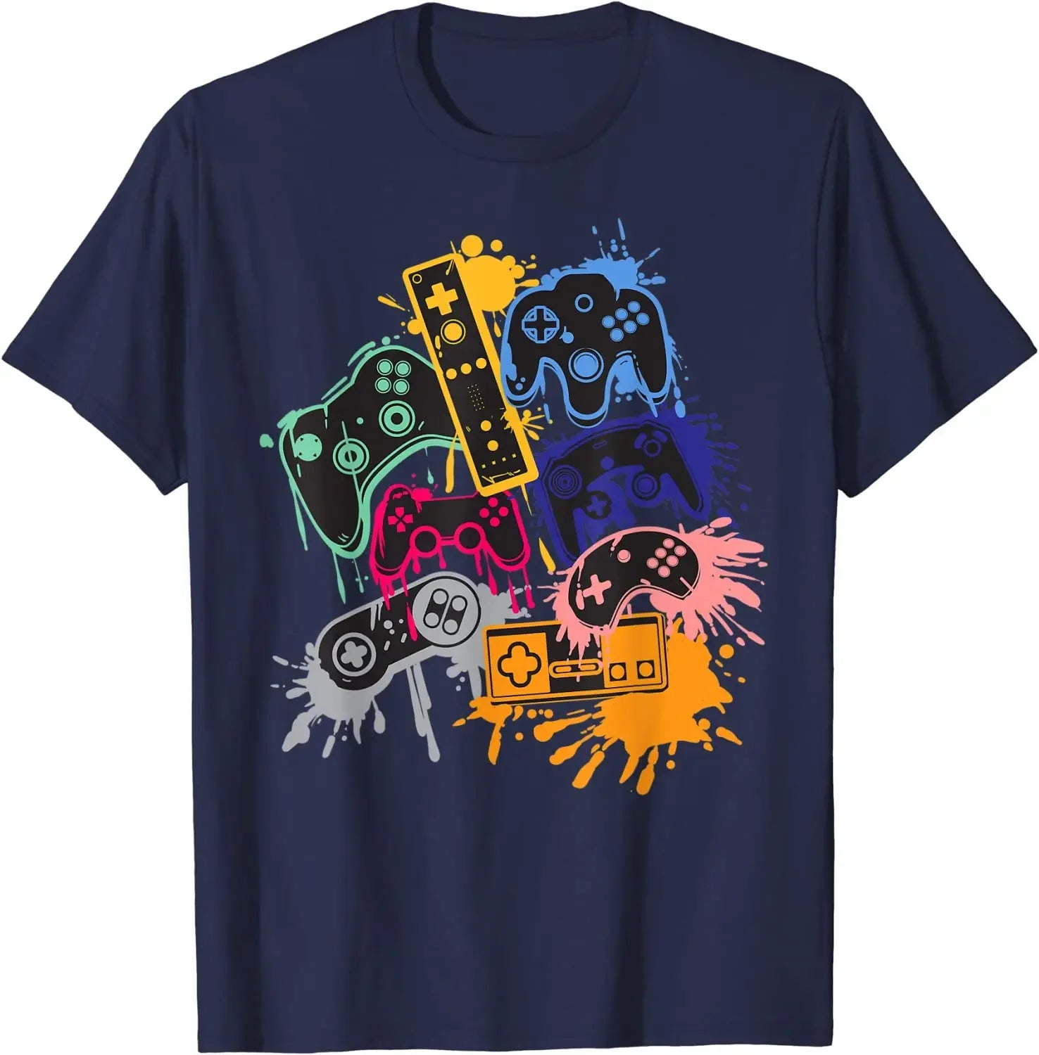 Doodle Control All The Things Video Game Controller T-shirt Men Clothi ...