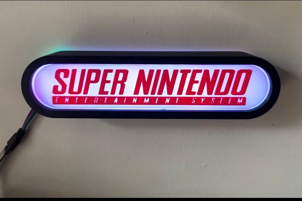 Super Nintendo 3D LED light – Arcade Machines Australia